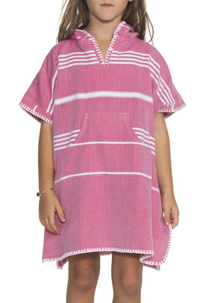 Lalay El Dokuma Kız Çocuk Kapüşonlu Panço Plaj Kıyafeti Pamuk Lalay El Dokuma Kız Çocuk Kapüşonlu Panço Plaj Kıyafeti Pamuk