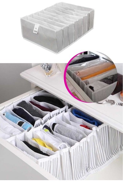 Pembe Karınca 8 Bölmeli Akordiyon Organizer Xl Gri Pembe Karınca 8 Bölmeli Akordiyon Organizer Xl Gri