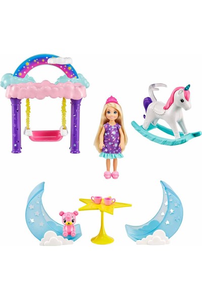 Barbie Dreamtopia Chelsea ve Eğlenceli Dünyası Oyun Seti GTF48 - Pijama Partisi Barbie Dreamtopia Chelsea ve Eğlenceli Dünyası Oyun Seti GTF48 - Pijama Partisi
