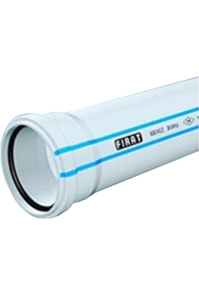 Fırat 200*1000 mm Pvc Pimaş Gediz Atık Su Borusu 2.2 mm