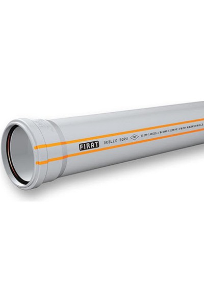 Fırat 50*1000 mm Pvc Pimaş Dublex Atık Su Borusu 3.2 mm Fırat 50*1000 mm Pvc Pimaş Dublex Atık Su Borusu 3.2 mm
