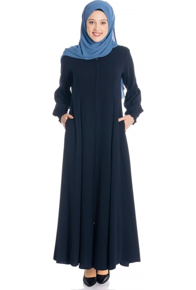 Beyza Fermuarlı Kloş Lacivert Ferace 668 Beyza Fermuarlı Kloş Lacivert Ferace 668