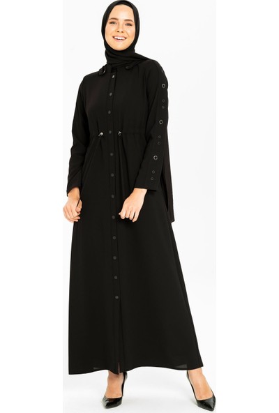 Beyza Belden Bağlamalı Spor Siyah Ferace 3010 Beyza Belden Bağlamalı Spor Siyah Ferace 3010