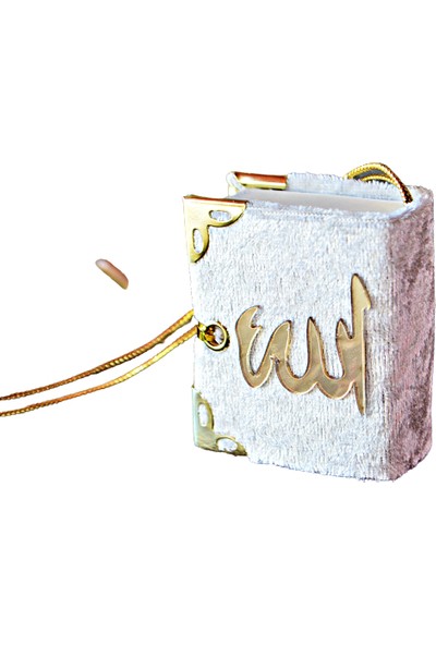 Medrese Yayınları Kadife Kaplı Mini Kuran-I Kerim - Beyaz Medrese Yayınları Kadife Kaplı Mini Kuran-I Kerim - Beyaz