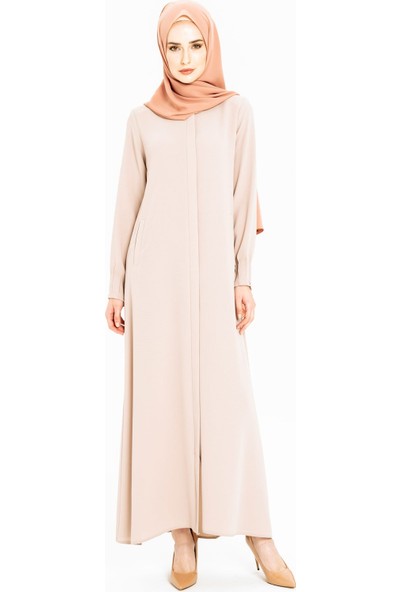 Beyza Minimal Detaylı Bej Ferace 3211