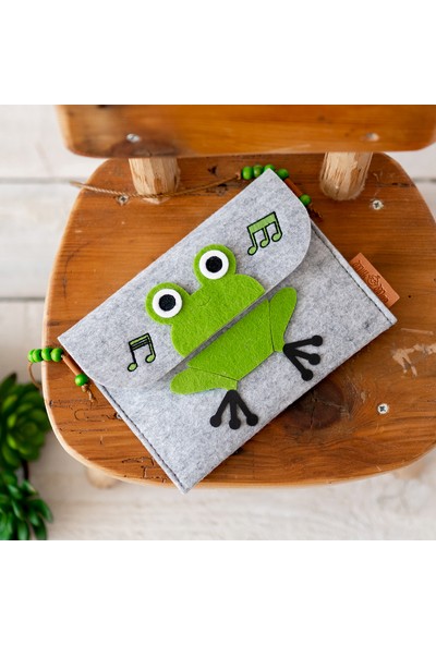 Milk&Moo Çaça Kurbağa Keçe Çocuk Çantası