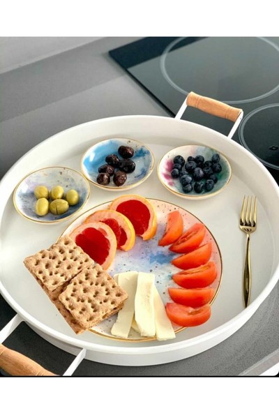 Fbz Home Country Tarzı Beyaz Büyük Boy Metal Tepsi Fbz Home Country Tarzı Beyaz Büyük Boy Metal Tepsi