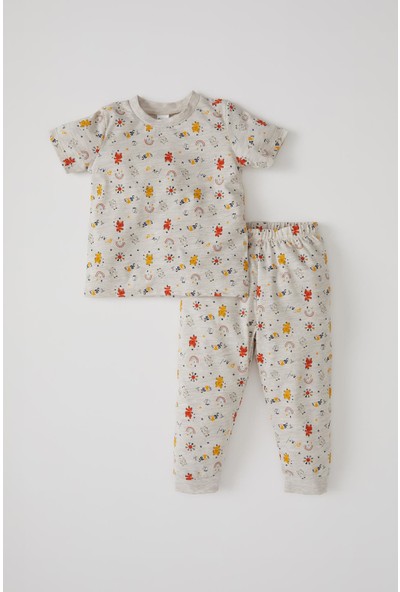 Defacto Erkek Bebek Desenli Kısa Kol Pijama Takımı U6463A221SP