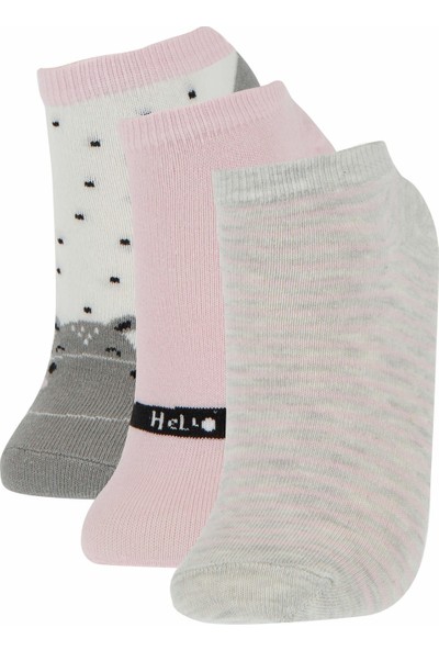 DeFacto Kadın Pamuklu 3'lü Kısa Çorap T7391AZNS DeFacto Kadın Pamuklu 3'lü Kısa Çorap T7391AZNS