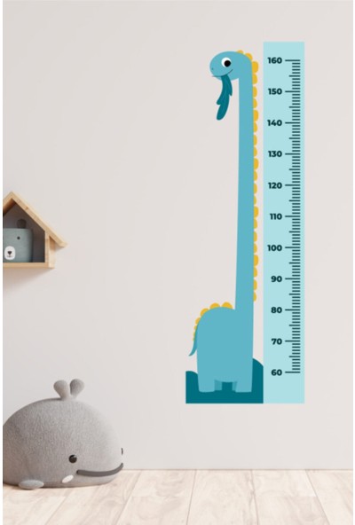 Amoris Dinazor Figürlü Boy Ölçme - Ölçüm Cetveli Duvar Sticker
