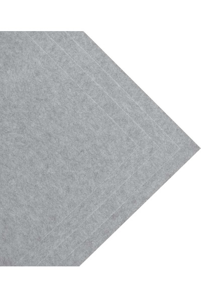 Toptan Keçe Metrelik Kalın Keçe Hobi Keçe 2 mm 1 Metre 100 x 100 cm Açık Kırçıllı Gri