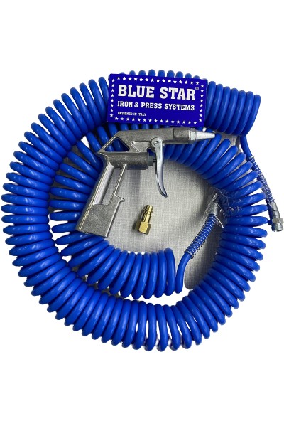 Blue Star Hava Kompresör Spiral Hava Hortumu Tabancası Ucu 15 Metre