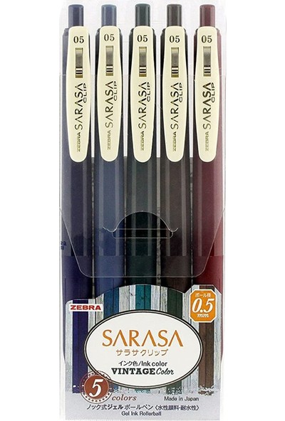 Zebra Sarasa Clip Vintage Seri Set 1