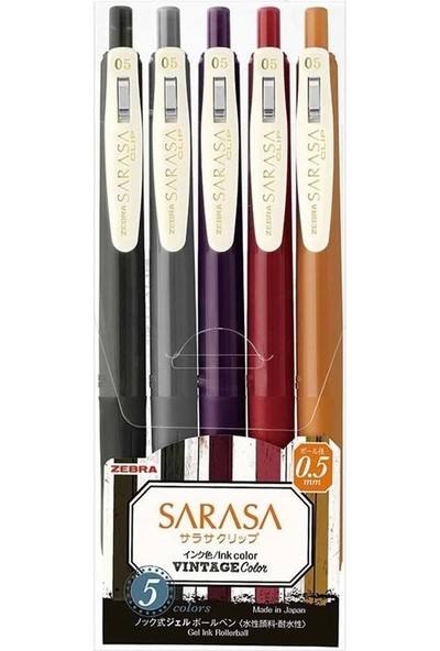 Zebra Sarasa Clip Vintage Seri Set 2