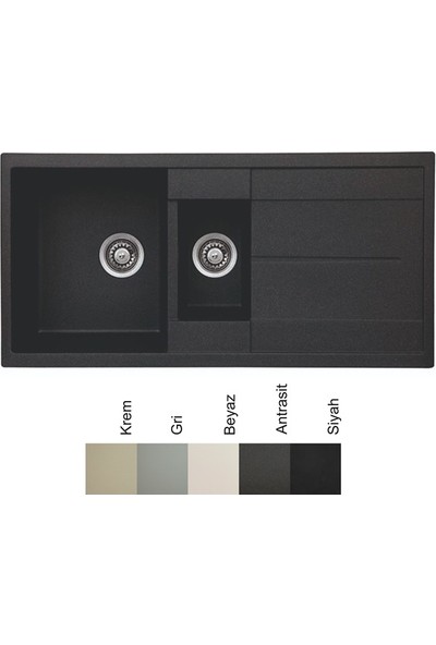Gl General Granit Mutfak Eviyesi Antrasit Gl General Granit Mutfak Eviyesi Antrasit