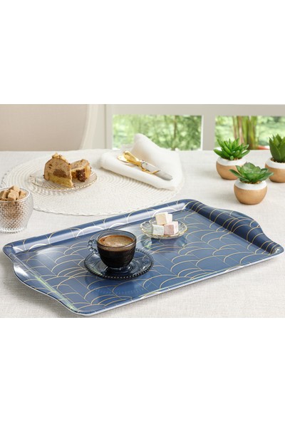 English Home Wave Melamin Dikdörtgen Tepsi 46 x 29 cm English Home Wave Melamin Dikdörtgen Tepsi 46 x 29 cm