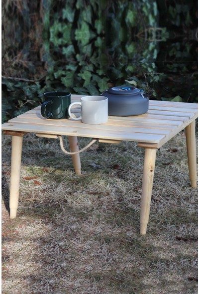 Zembu Katlanır Ahşap Masa Küçük Boy