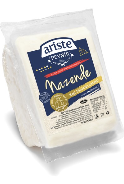 Ariste Nazende Ezine Peyniri 600 Gram -Keçi sütünün lezzeti Ariste Nazende Ezine Peyniri 600 Gram -Keçi sütünün lezzeti