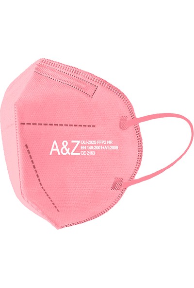 A&z Med Ffp2 N95 Maske Telli ve Tek Tek Paketli 10 Adetlik 1 Kutu - Toplam 10 Adet Maske - Pembe