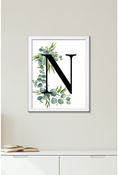 Lumiyard 20 x 30 cm Çerçeveli Camlı Tablo Monogram Harfli N Lumiyard 20 x 30 cm Çerçeveli Camlı Tablo Monogram Harfli N