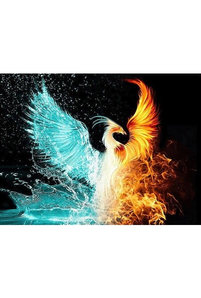 Movas Sanat Su ve Ateş Anka Kuşu Elmas Mozaik Tablo / Mozaik Puzzle 50X35CM E20202941M Movas Sanat Su ve Ateş Anka Kuşu Elmas Mozaik Tablo / Mozaik Puzzle 50X35CM E20202941M
