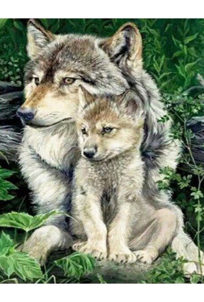 Movas Sanat Anne ve Yavru Köpek Elmas Mozaik Tablo / Mozaik Puzzle 40X60CM E20202735M Movas Sanat Anne ve Yavru Köpek Elmas Mozaik Tablo / Mozaik Puzzle 40X60CM E20202735M