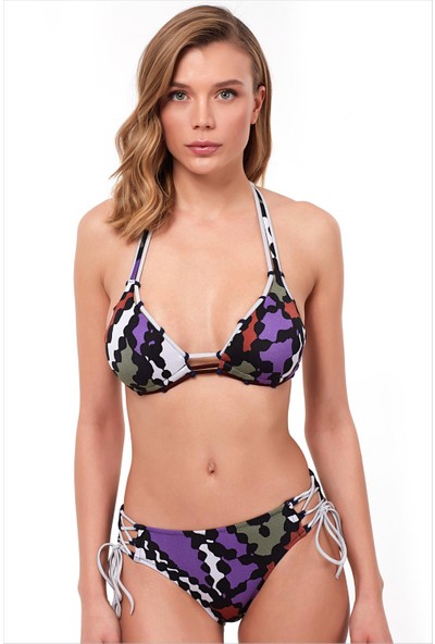 Ayyıldız Kadın Mor Üçgen Kesimli Bikini Takımı 1572 MOR-B122