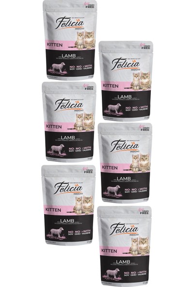 Felicia Tahılsız Yavru Kuzu Etli Yaş Kedi Maması 85 gr (6 Adet) Felicia Tahılsız Yavru Kuzu Etli Yaş Kedi Maması 85 gr (6 Adet)