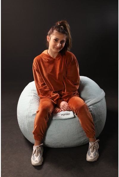 Pufero Orta Boy Mavi