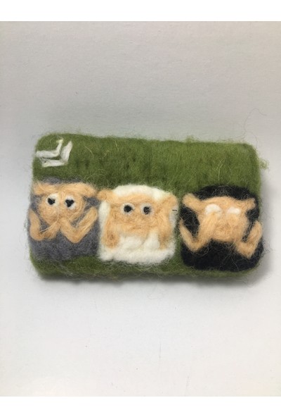 Süslü Toka Aksesuar Üç Maymun Temalı Süslü Süs Keçe Sabun