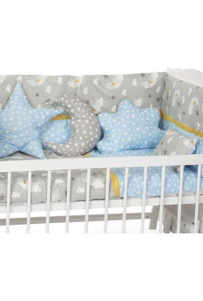 Sluupy Mavi Figürlü Bebek Uyku Seti 60X120 ve 70X130 (10 Parça) Sluupy Mavi Figürlü Bebek Uyku Seti 60X120 ve 70X130 (10 Parça)