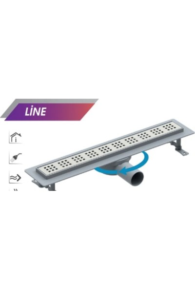 Maxiflow Duş Kanalı 50 cm Seramik Seviyeli Dönerli Maxiflow Duş Kanalı 50 cm Seramik Seviyeli Dönerli