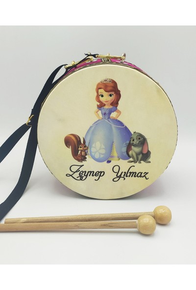 Bak Sepete Çocuk Davulu Isimli Prenses Baskılı Bak Sepete Çocuk Davulu Isimli Prenses Baskılı