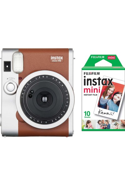 Instax Neo 90 Classic Kahverengi Fotoğraf Makinesi ve 10'lu Mini Film Instax Neo 90 Classic Kahverengi Fotoğraf Makinesi ve 10'lu Mini Film