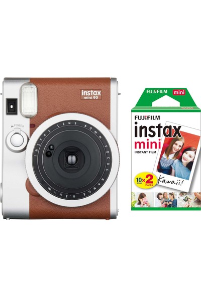 Instax Neo 90 Classic Kahverengi Fotoğraf Makinesi ve 20'li Mini Film Instax Neo 90 Classic Kahverengi Fotoğraf Makinesi ve 20'li Mini Film