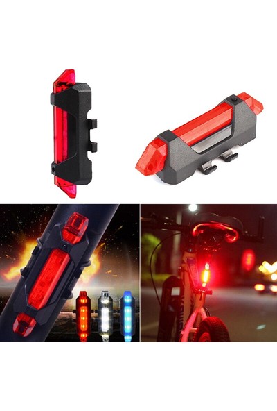 Matesstore 4 Fonksiyonlu Bisiklet Ikaz Lambası Uyarı Işığı Şarjlı Arka Işık Matesstore 4 Fonksiyonlu Bisiklet Ikaz Lambası Uyarı Işığı Şarjlı Arka Işık