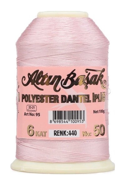 Altınbaşak Altın Başak Polyester Dantel Ipliği 6kat 100 gr Renk 440 (1ADET) Altınbaşak Altın Başak Polyester Dantel Ipliği 6kat 100 gr Renk 440 (1ADET)