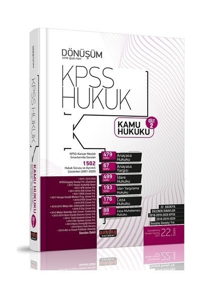 Savaş Yayınevi Dönüşüm KPSS A Grubu Kamu Hukuku Soru Bankası Cilt 2