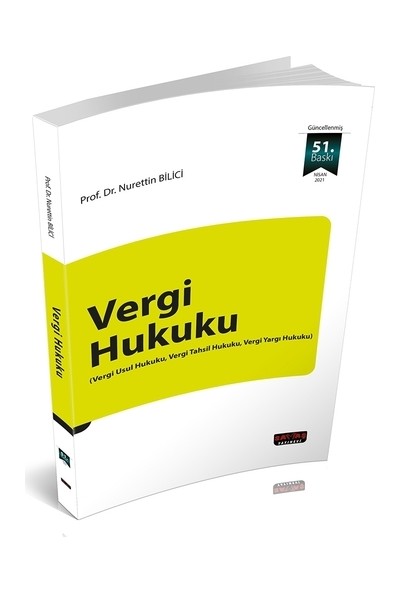 Savaş Yayınevi Vergi Hukuku - Nurettin Bilici