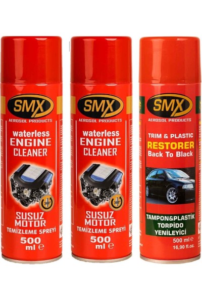 Smx Susuz Motor Temizleme 2 Adet - Smx Tampon Plastik Torpido Yenileyici Sprey 1 Adet Smx Susuz Motor Temizleme 2 Adet - Smx Tampon Plastik Torpido Yenileyici Sprey 1 Adet
