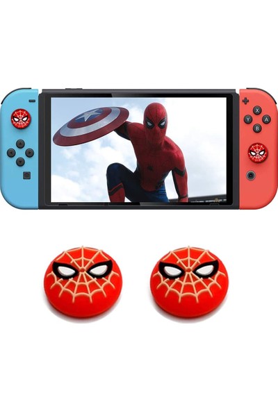 Feza Nintendo Switch 2 Adet Spiderman Kabartma Desenli Analog Başlığı Feza Nintendo Switch 2 Adet Spiderman Kabartma Desenli Analog Başlığı