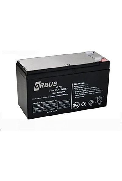 Orbus 12V 7AH Bakımsız Tip Kuru Akü