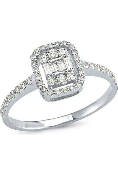 Pırlant 0,43 Karat Pırlanta Baget Yüzük