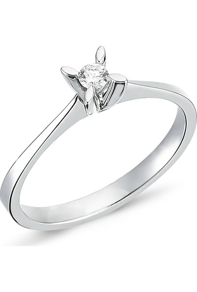 Pırlant 0.08 Karat Tektaş Pırlanta Yüzük