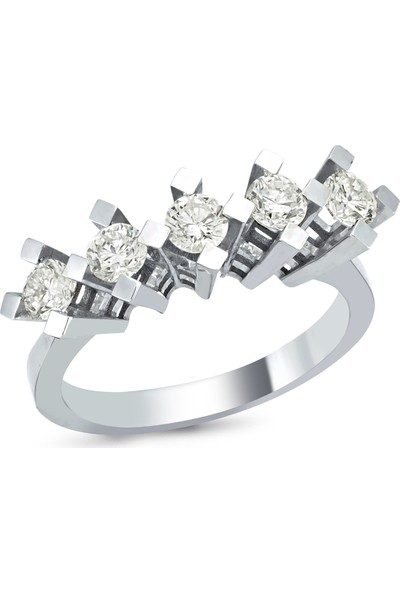 Pırlant 0,90 Karat Pırlanta Beştaş Yüzük