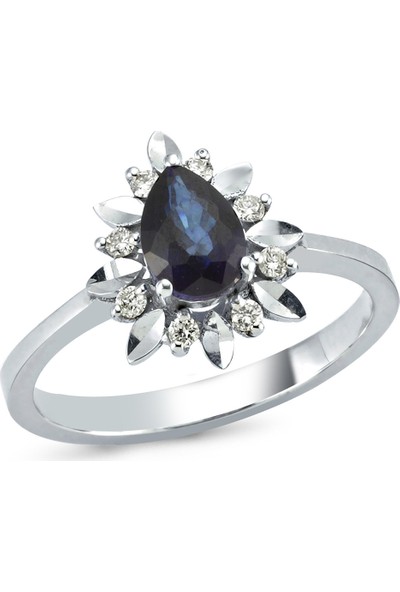 Pırlant Pırlantalı Safir Yüzük