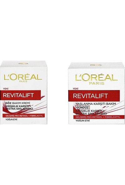 Loreal Paris Revitalift Yaşlanma Karşıtı Bakım Seti ( Gündüz Bakım ve Göz Kremi 50 Ml)