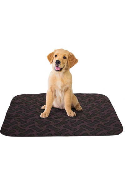 Abso 5 Katlı Yıkanabilir Emici Köpek Pedi Kahve Kemik Baskılı Abso 5 Katlı Yıkanabilir Emici Köpek Pedi Kahve Kemik Baskılı