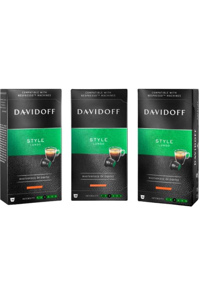 Davidoff Lungo Style Kapsül Kahve 3X10 Adet (Nespresso Uyumlu) Davidoff Lungo Style Kapsül Kahve 3X10 Adet (Nespresso Uyumlu)