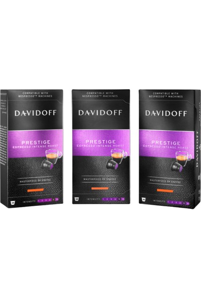 Davidoff Prestige Espresso Intense Roast Kapsül Kahve 3X10 Adet (Nespresso Uyumlu) Davidoff Prestige Espresso Intense Roast Kapsül Kahve 3X10 Adet (Nespresso Uyumlu)